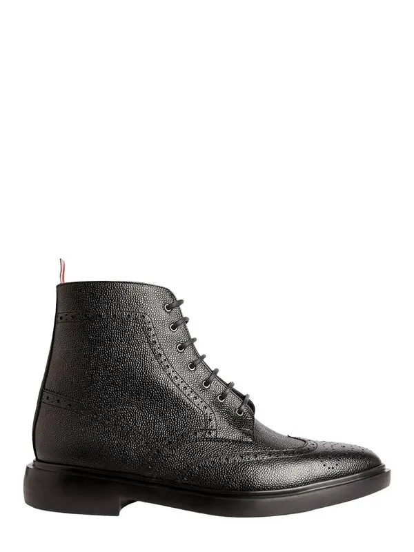 Thom Browne Leather Lace-up Boots - Black