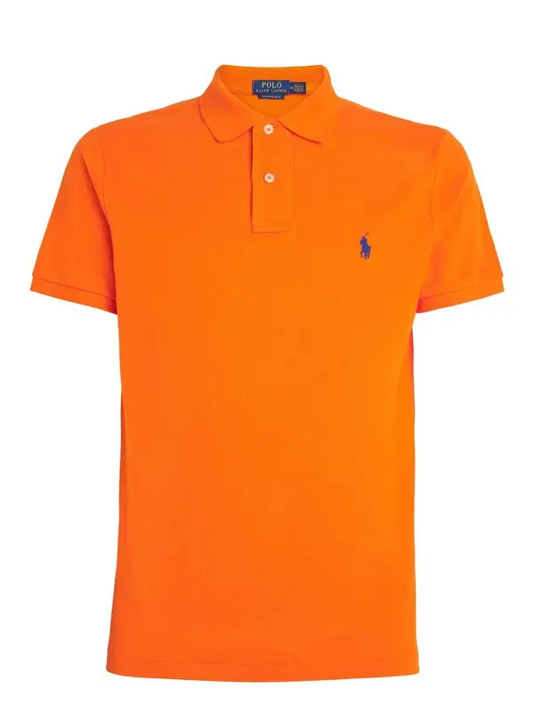 Polo Ralph Lauren Cotton Mesh Polo Pony Polo Shirt - Orange