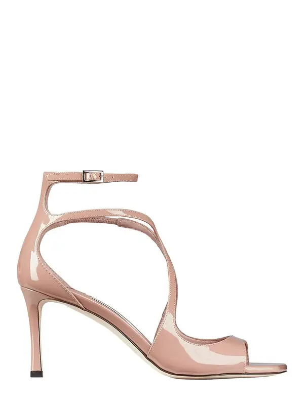 JIMMY CHOO Azia 75 Patent Leather Sandals - Pink