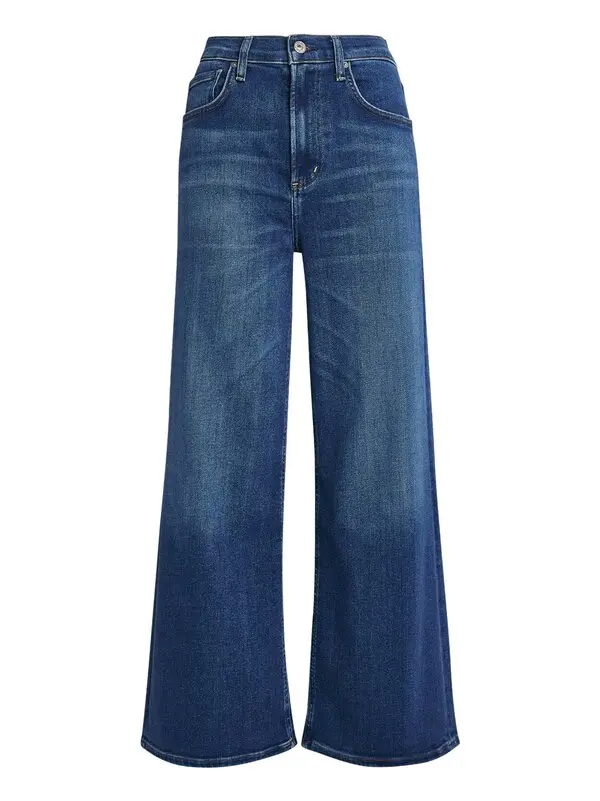 Citizens Of Humanity Cropped Lyra Wide-leg Jeans - Blue