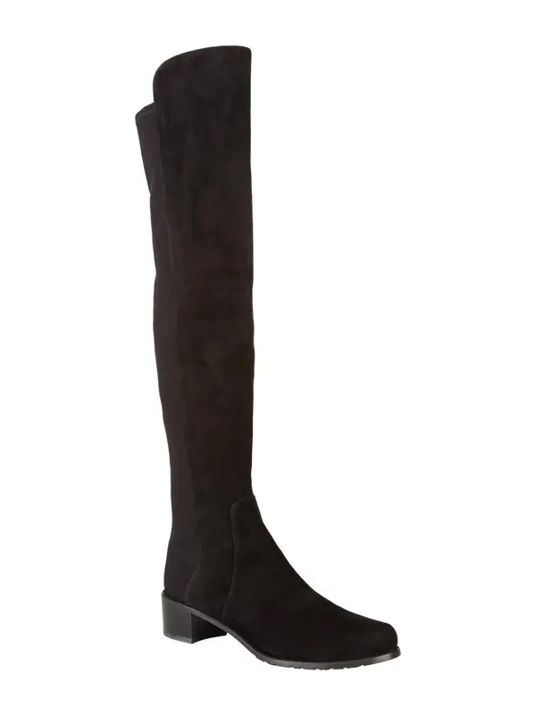 STUART WEITZMAN Suede Reserve Over-the-knee Boots - Black
