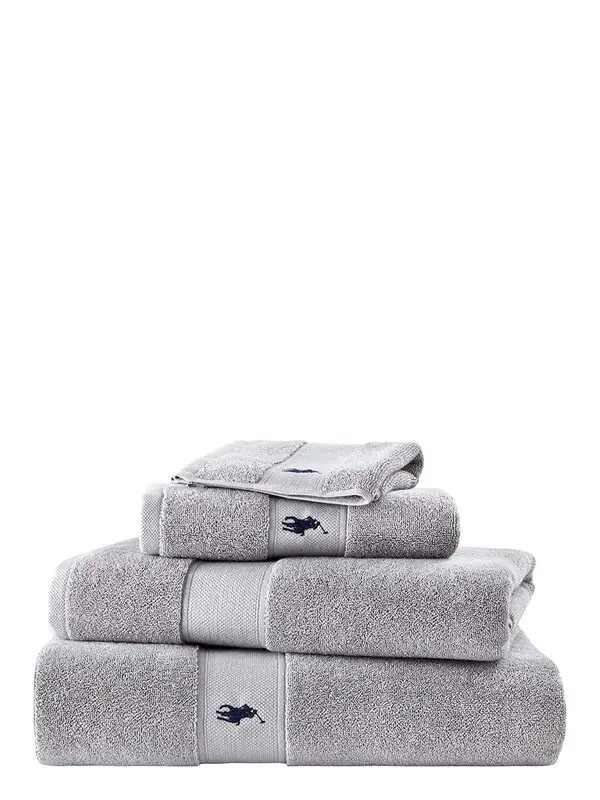 Ralph Lauren Polo Player Guest Towel - Silver