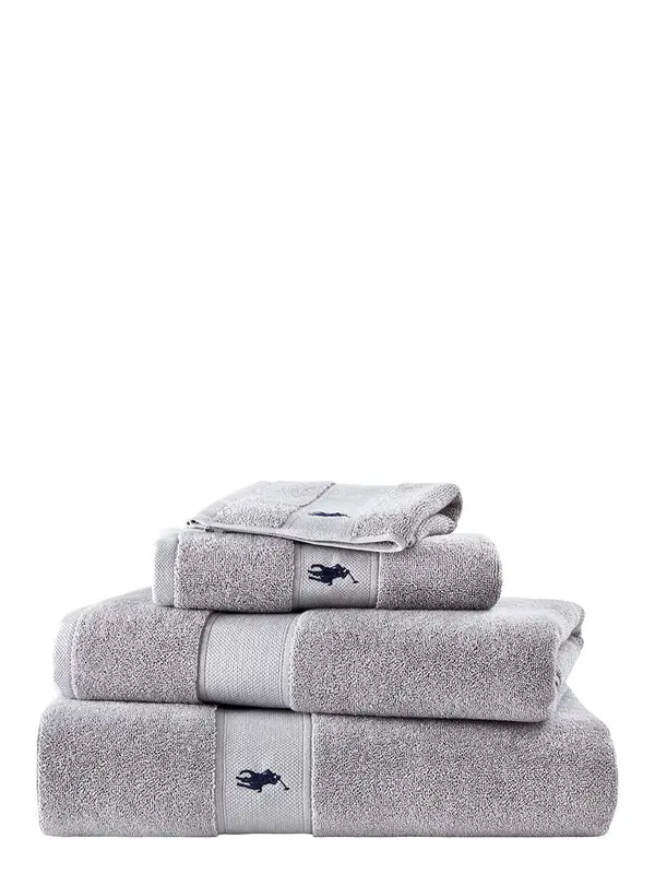 Ralph Lauren Polo Player Face Cloth - Silver