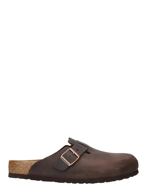 BIRKENSTOCK Leather Boston Clogs - Brown
