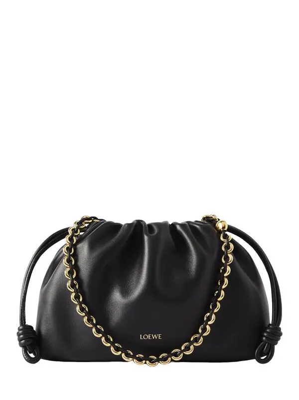 Loewe Flamenco Leather Clutch - Black