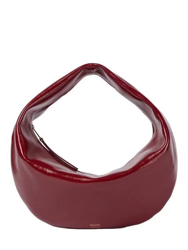 Khaite Olivia Medium Patent Leather Shoulder Bag - Red