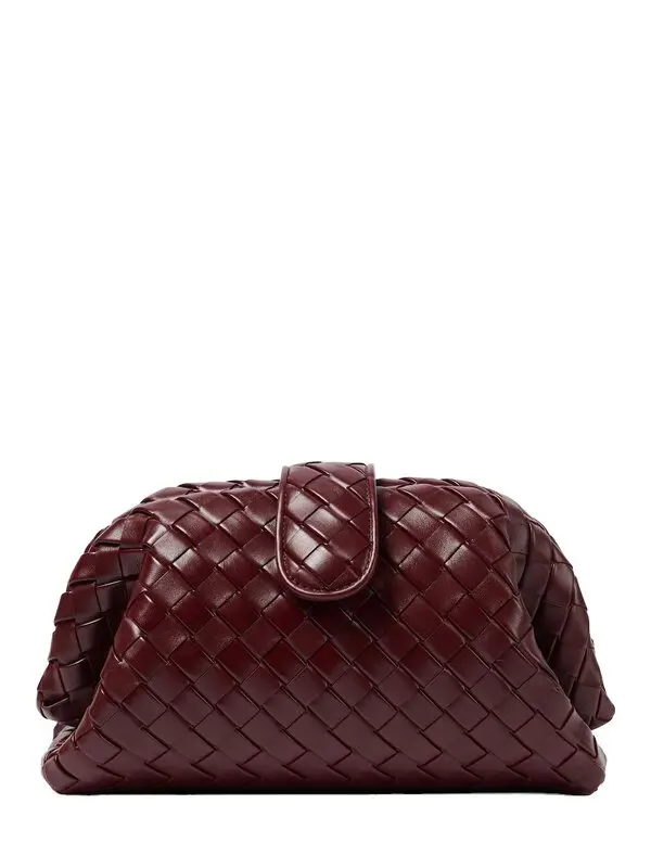Bottega Veneta Lauren 1980 Intrecciato Leather Clutch - Red