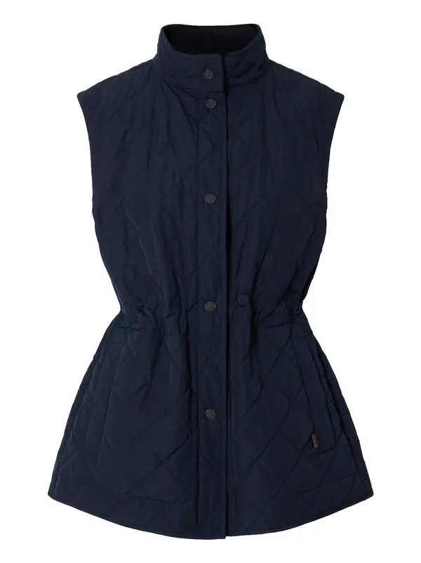 Purdey Quilted Shell Vest - Blue