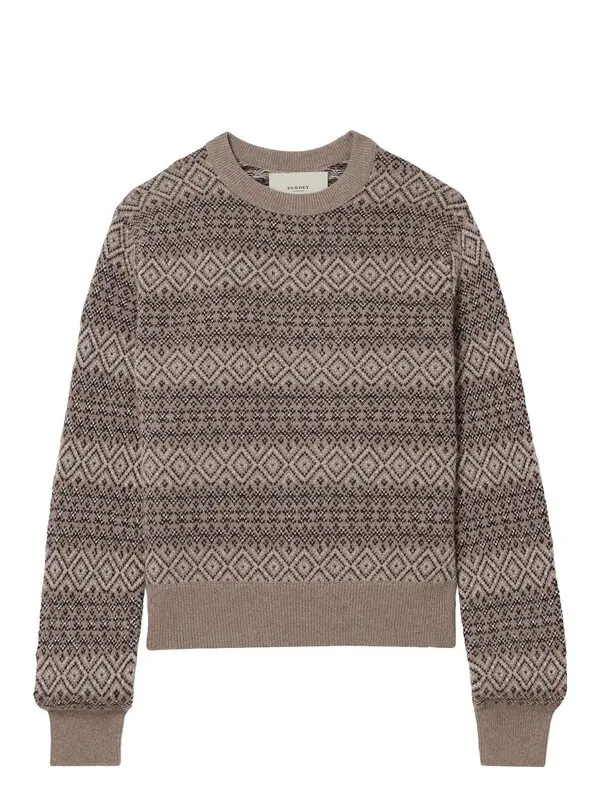 Purdey Kirkstone Fair Isle Cashmere Sweater - Brown