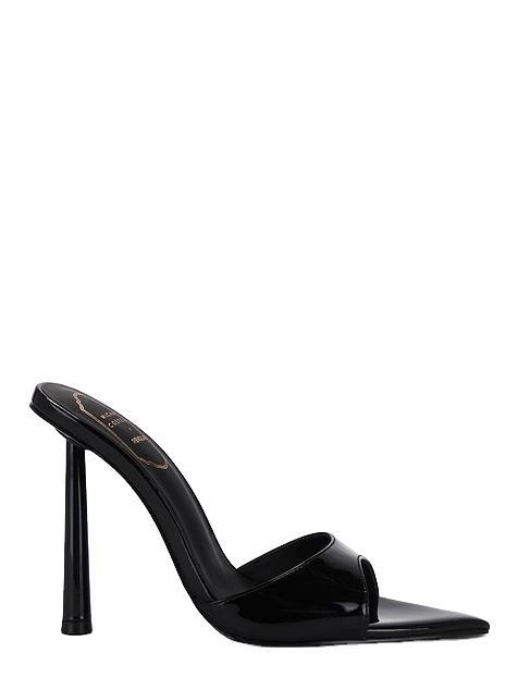 MICHAEL COSTELLO X Revolve Gerona Patent Leather Stiletto Sandals - Black