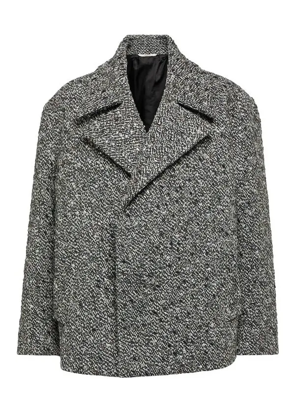 Valentino Garavani Embellished Boucle Wool-blend Jacket - Grey