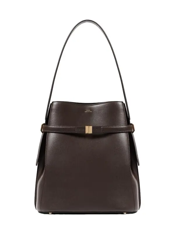 TOTEME Leather Bucket Bag - Brown