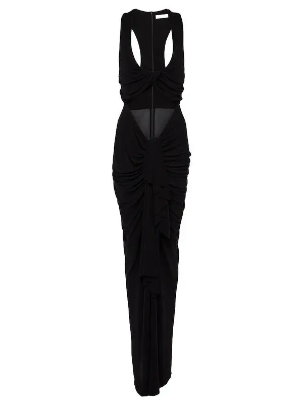 Christopher Esber Vivenda Cutout Jersey Maxi Dress - Black