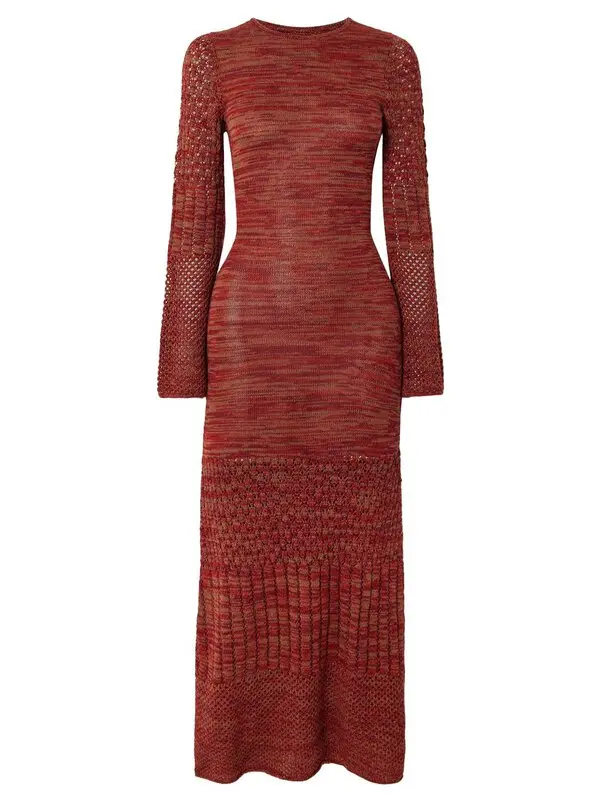 Escvdo Murga Open-back Alpaca Maxi Dress - Brown