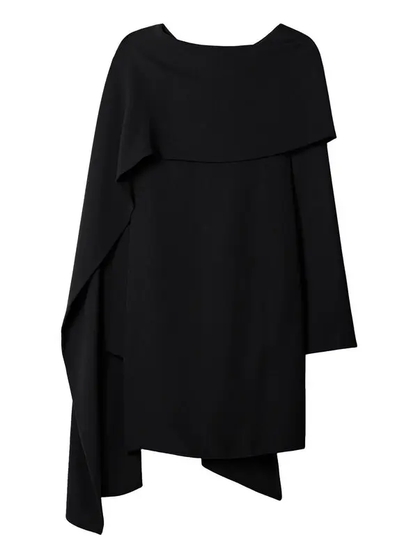 THE ROW Lea Draped Silk-crepe Blouse - Black