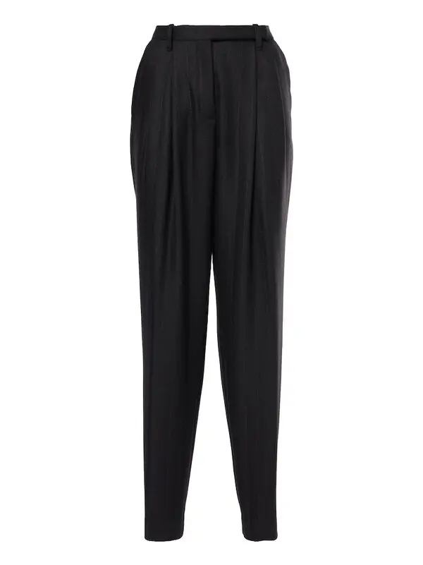 Dorothee Schumacher Modern Sophistication Pinstripe Wool Pants - Black
