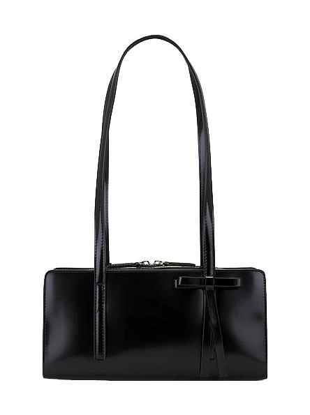 Sandy Liang Recital Bag In Specchio Leather - Black