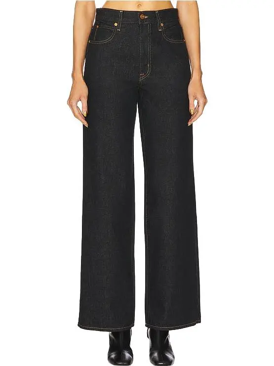 SLVRLAKE Grace Wide Leg Jeans - Black