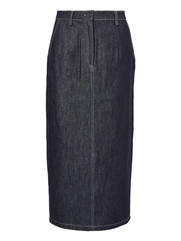 Co Denim Pencil Skirt - Blue
