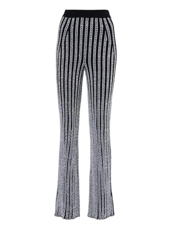 Missoni Chevron Lame Flared Pants - Black