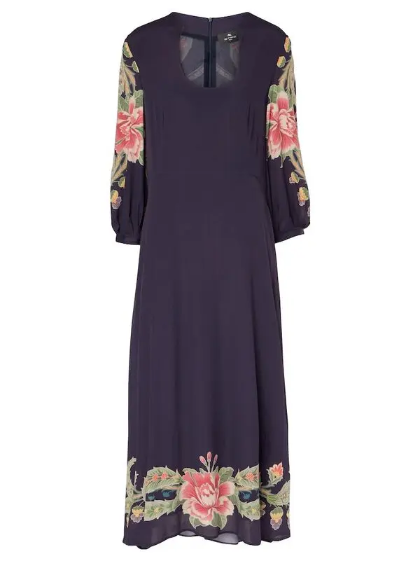 Etro Floral Maxi Dress - Blue