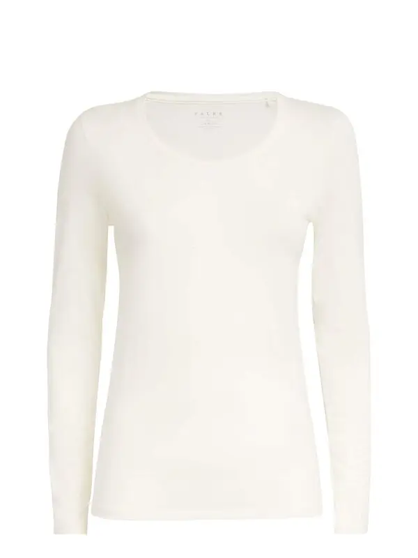 Falke Long-sleeve Climawool T-shirt - Ivory
