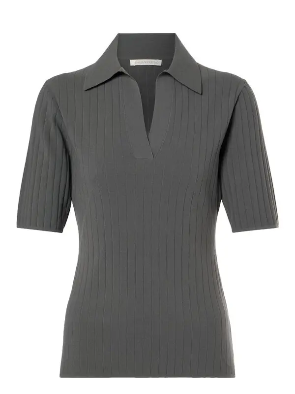 EMILIA WICKSTEAD Dune Polo Sweater - Grey