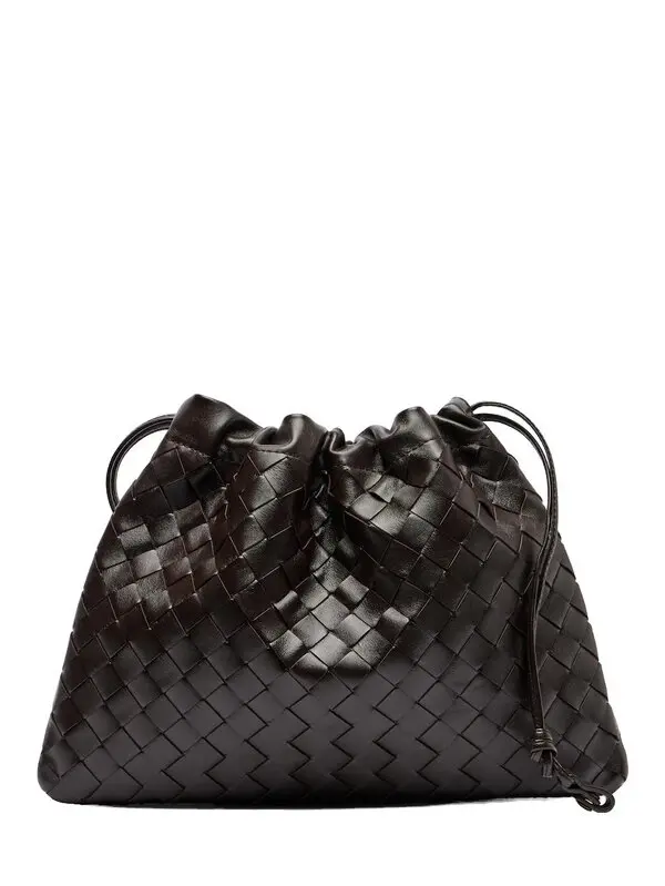 Bottega Veneta Medium Woven Leather Clutch - Brown