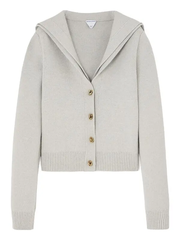 Bottega Veneta Layered Wool Cardigan - Gray