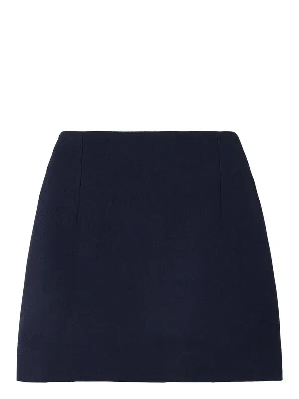 LIBEROWE Vera Paneled Wool Mini Skirt - Blue