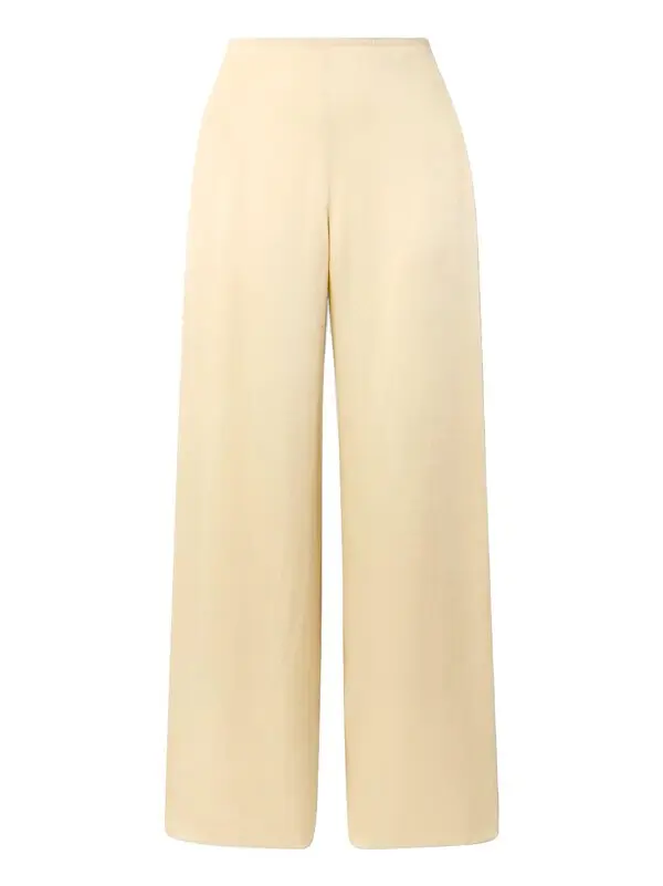 LIBEROWE The Vanguard Satin Wide-leg Pants - Yellow