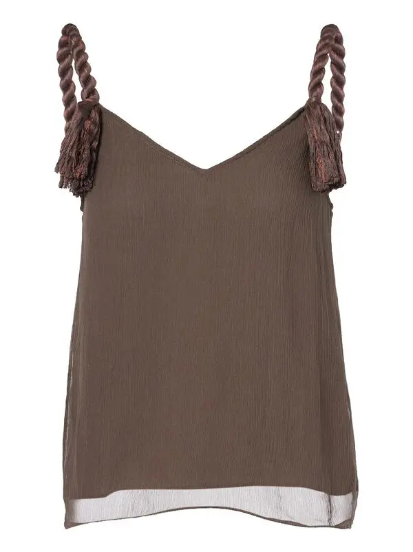 JW Anderson Layered Tassel-detail Camisole - Brown