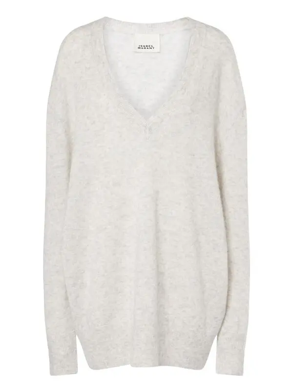 Isabel Marant Étoile Larana Silk, Alpaca And Cashmere Sweater - Grey