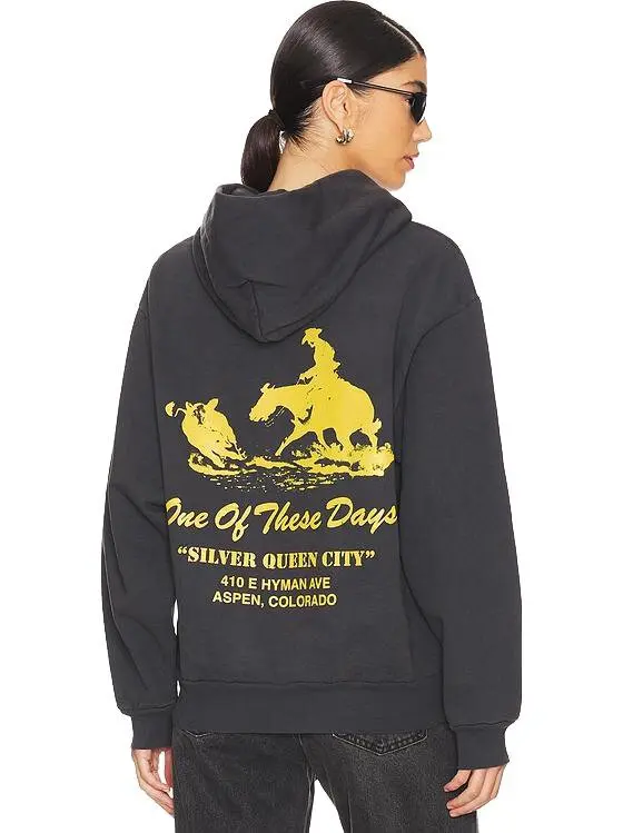 ONE OF THESE DAYS Silver Queen City Hoody - Black