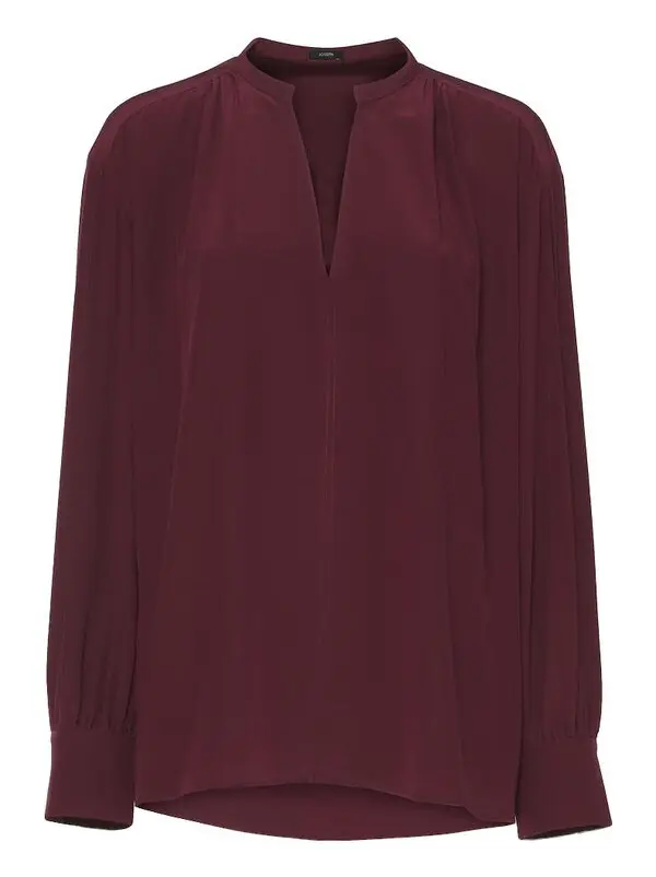 JOSEPH Blondel Silk Blouse - Red