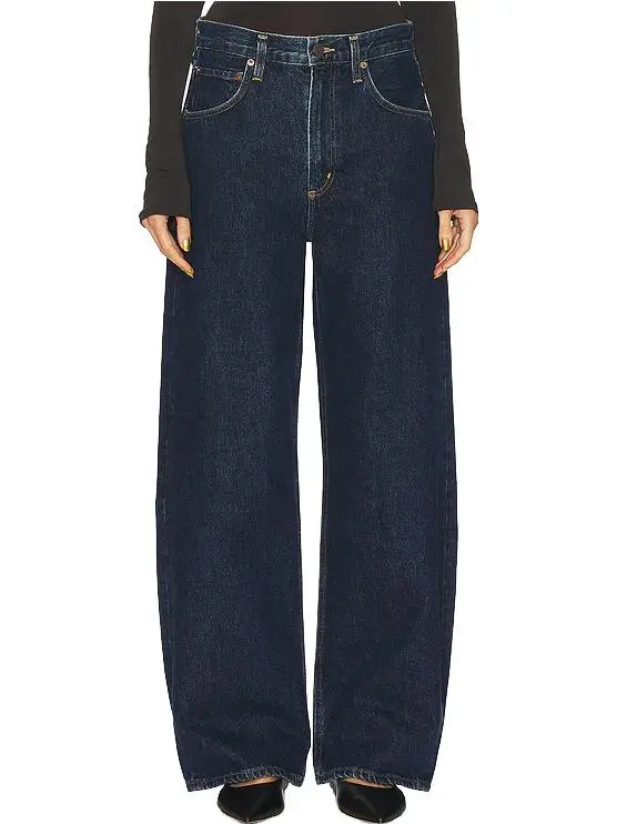 AGOLDE Low Curve Wide Leg Jeans In . Also - Blue