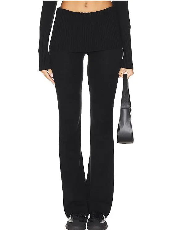 Frankies Bikinis Aimee Cloud Knit Pant - Black