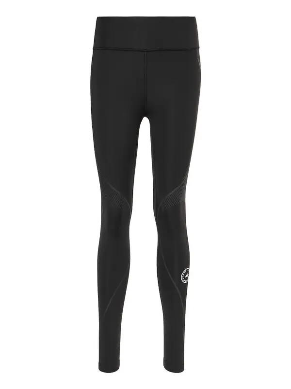 Adidas By Stella McCartney Truepace Logo Mid-rise Leggings - Black