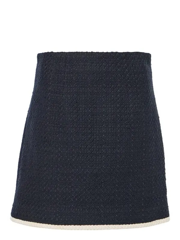 Veronica Beard Roman Cotton-blend Tweed Mini Skirt - Blue