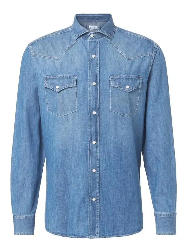 Brunello Cucinelli Denim Shirt - Blue