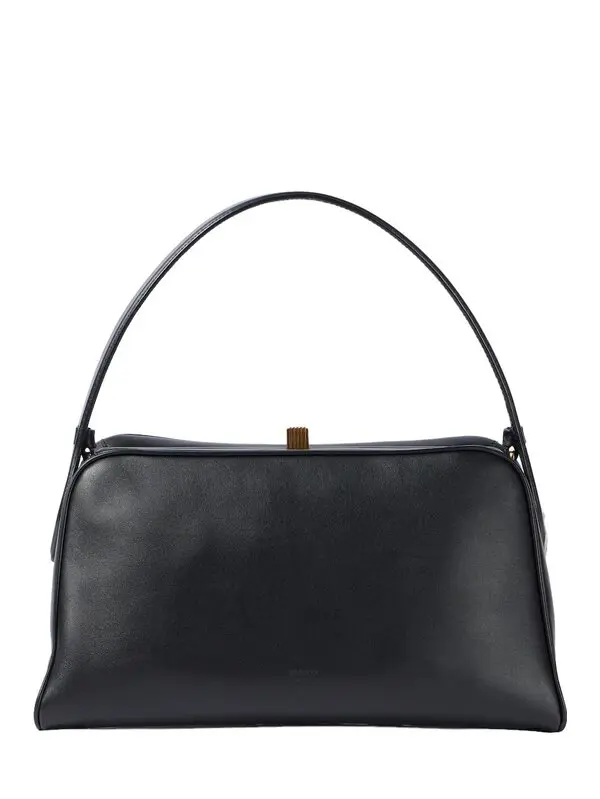 Khaite Cate Leather Shoulder Bag - Black