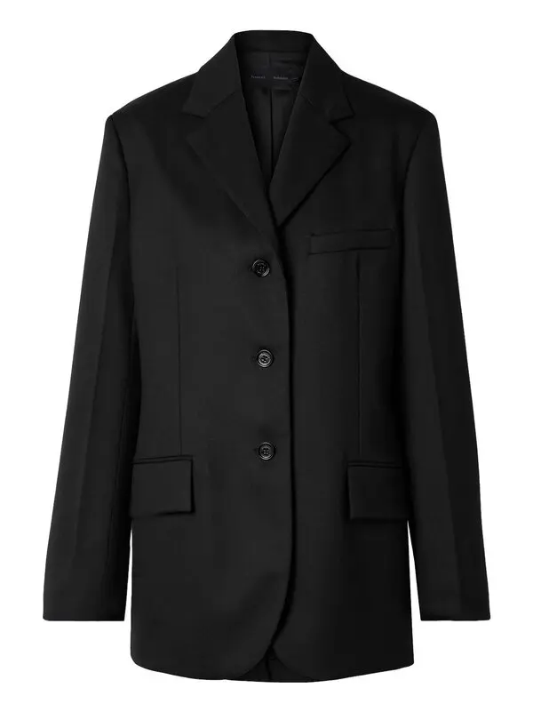 Proenza Schouler Archer Wool-blend Twill Blazer - Black