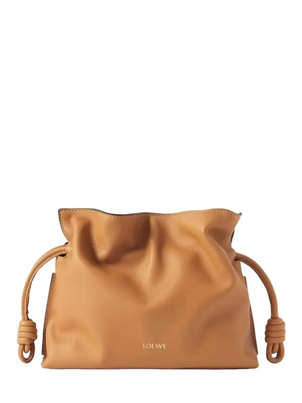 Loewe Flamenco Mini Leather Clutch - Brown