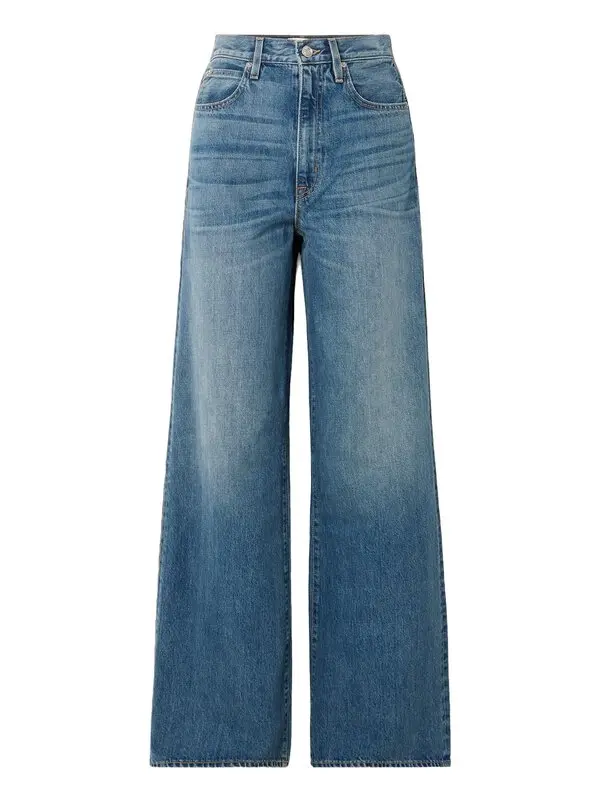 SLVRLAKE Eva High-rise Wide-leg Organic Jeans - Blue