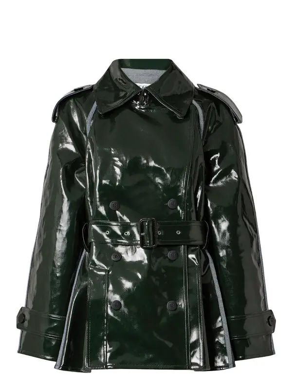 JW Anderson Double-breasted Belted Jacket - Green
