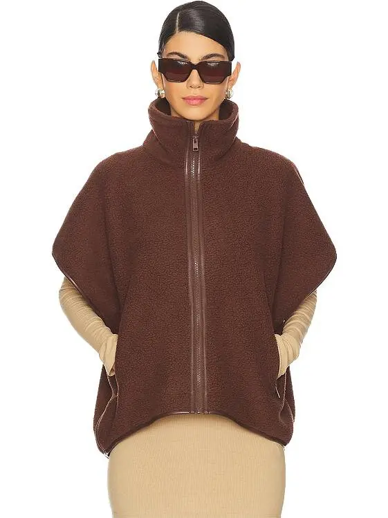 LAMARQUE Eudora Fleece Vest In . Also - Brown