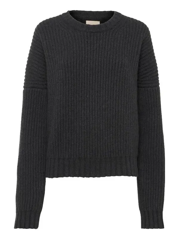 Khaite Manuela Ribbed-knit Cashmere Sweater - Black