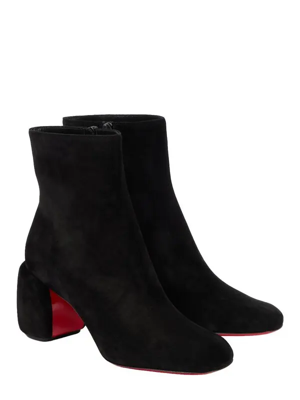 CHRISTIAN LOUBOUTIN Minny Booty 70 Suede Ankle Boots - Black