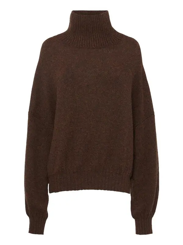 Khaite Morris Cashmere-blend Roll Neck Sweater - Brown