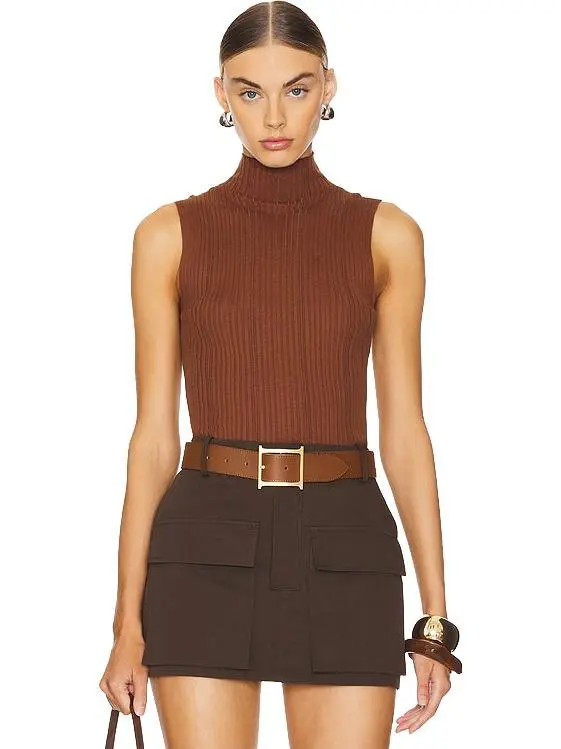 House Of Harlow 1960 X Revolve Katerina Sleeveless Turtleneck - Brown